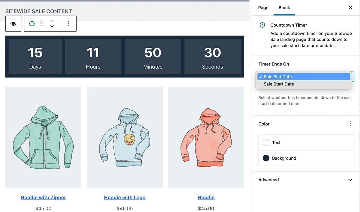 Countdown Timer Block or Shortcode